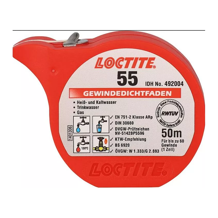 Fil d'étanchéité pour filetage LOCTITE 55 50 mètres - ECO BRICOLAGE
